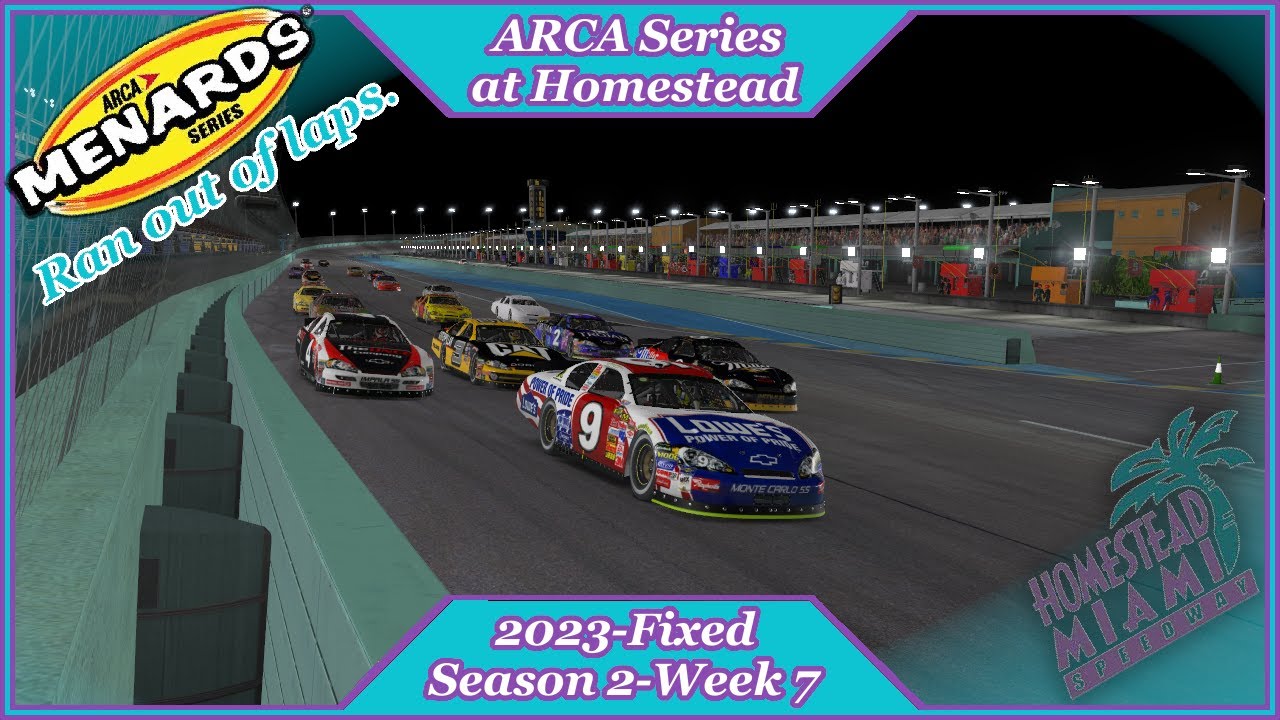iRacing ARCA Series at Homestead - Ran out of laps - YouTube