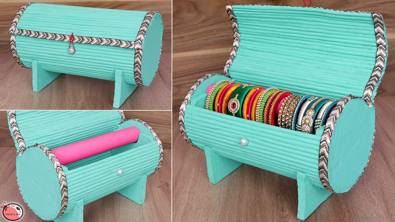 Best Out Of Waste Idea.... DIY Bangle Box Making at Home !!! - YouTube