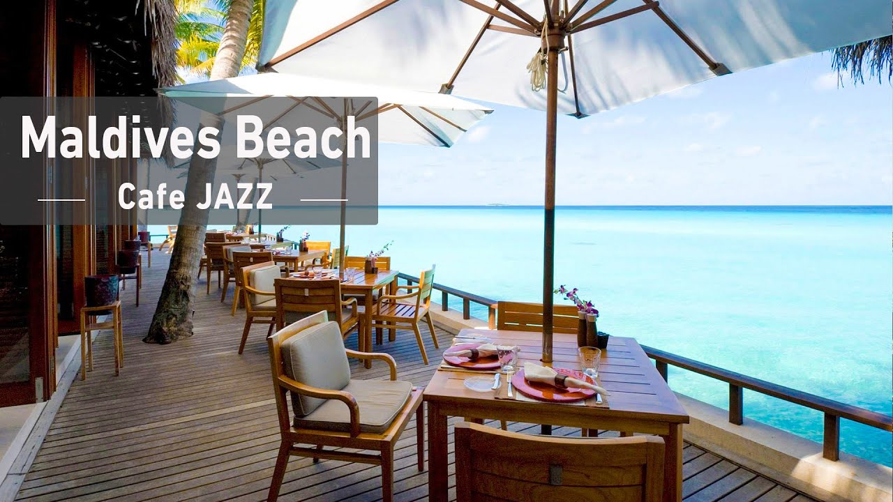 Maldives Beach Ambience With Wave Sounds, Smooth Jazz Music & Sweet ...