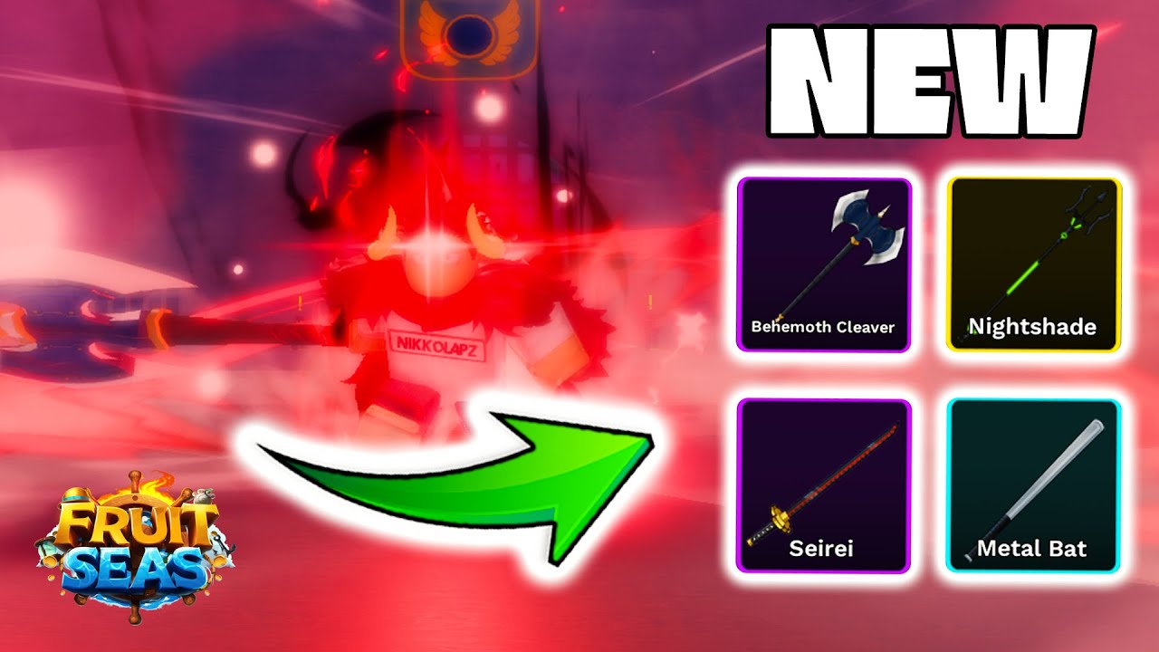 Where To Get The 4 New Weapons In Fruit Seas Roblox - YouTube
