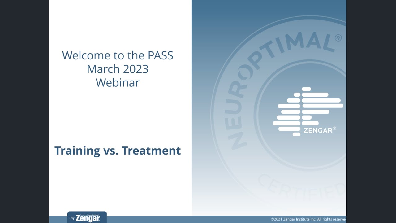 NeurOptimal®: PASS LIVE Exclusive Event - Training vs. Treatment - YouTube