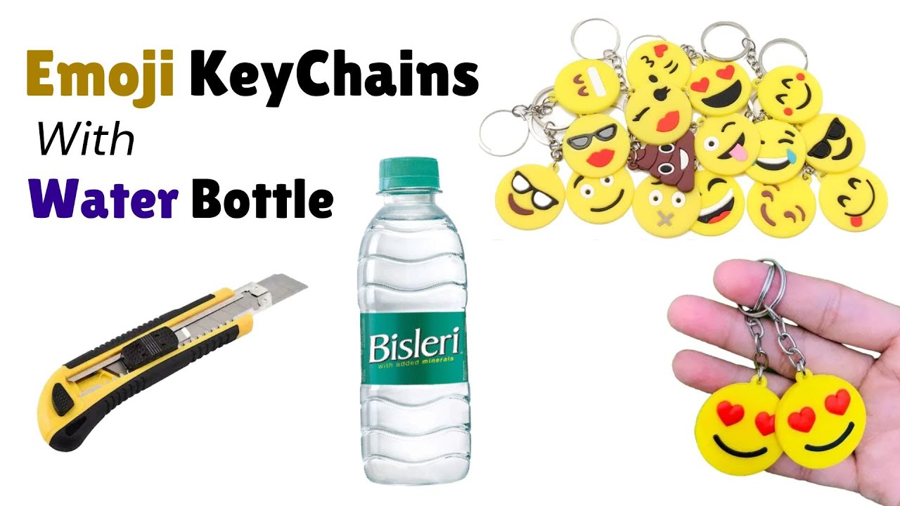 DIY, Making Amazing Emoji Keychains with Bottle And Stickers At Home ...