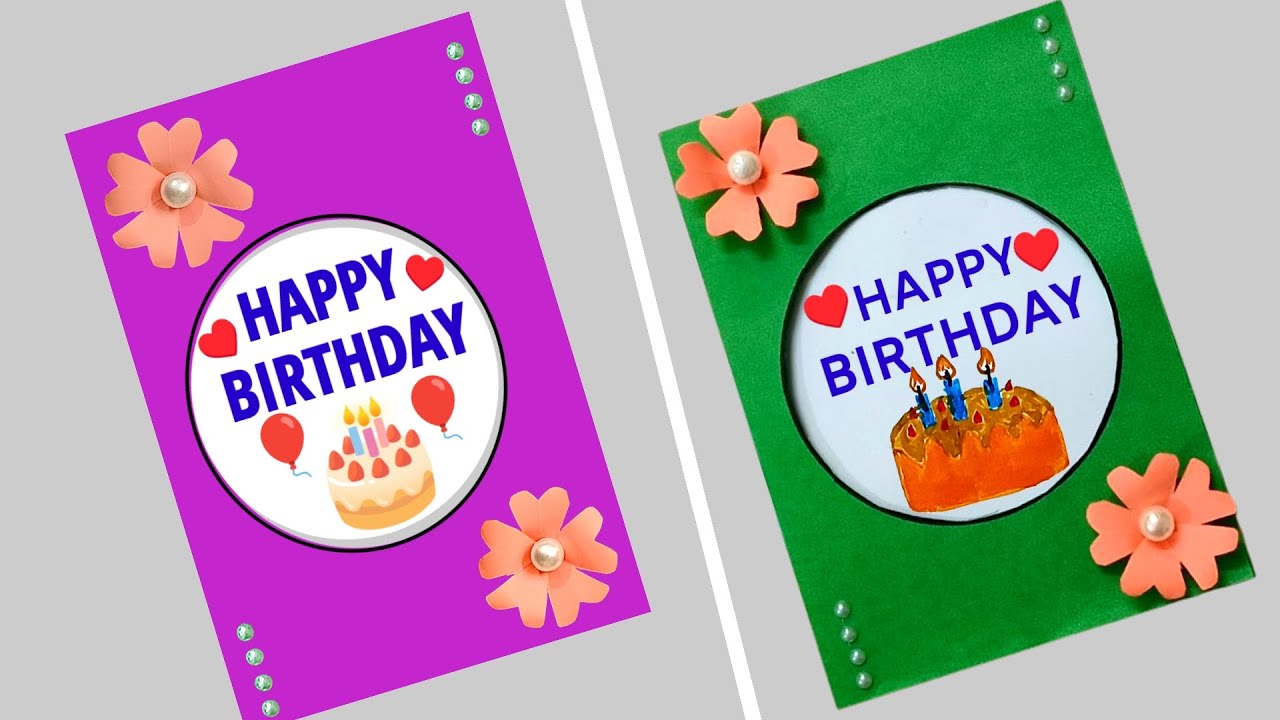 How To Make A Birthday Greeting Card | Happy Birthday Card Making Ideas ...