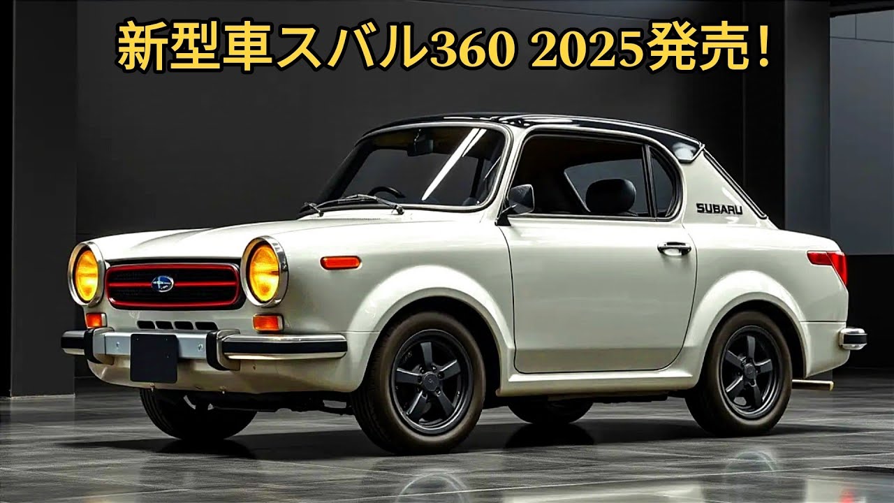 新型車スバル360 2025発売！クラシックなデザインと1500ccハイブリッドターボエンジン 🔥 - YouTube