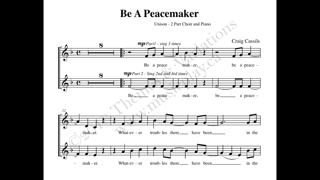 Be A Peacemaker - We Remember Choral Collection - YouTube