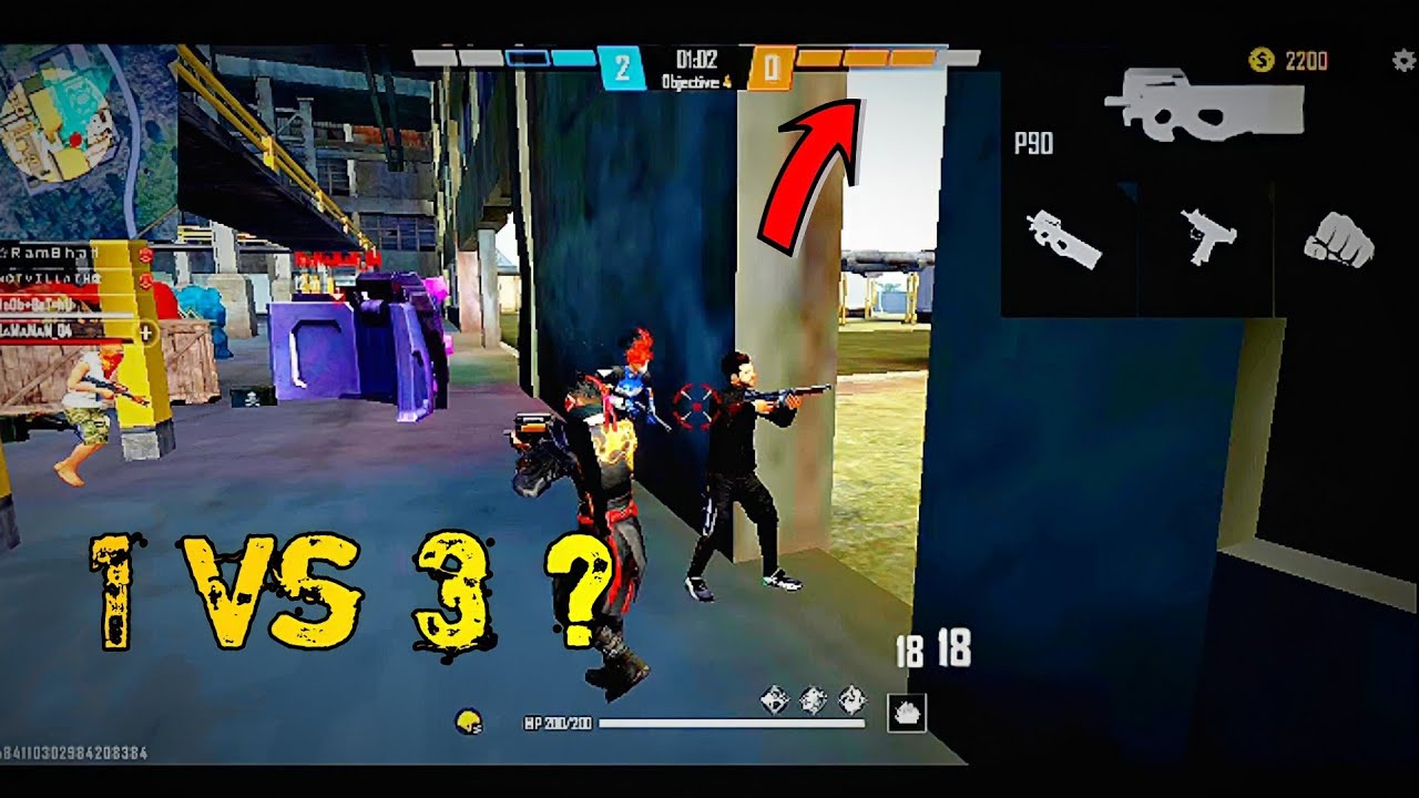 1 vs 3 free fire thumbnail || - YouTube