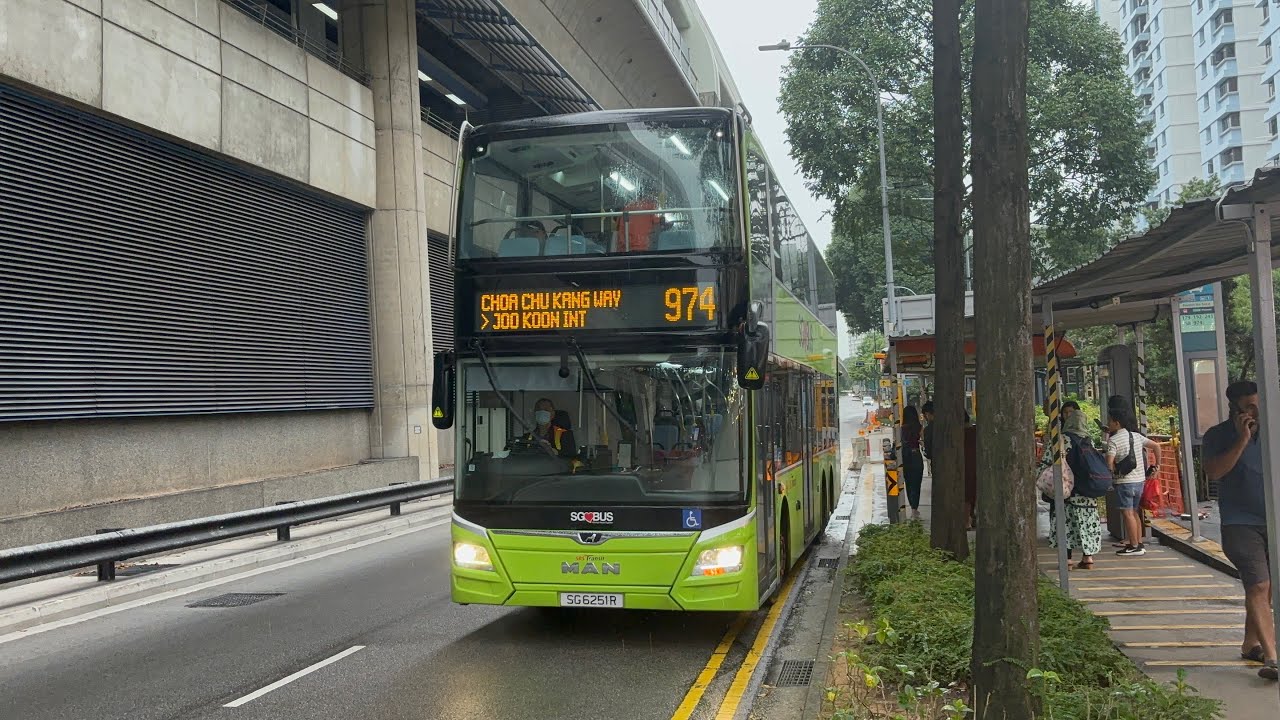 SBS Transit MAN ND323F A95 (Batch 4) SG6251R on Service 974 departing ...