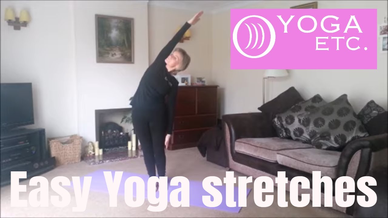EASY YOGA STRETCHES - yoga for beginners - YouTube