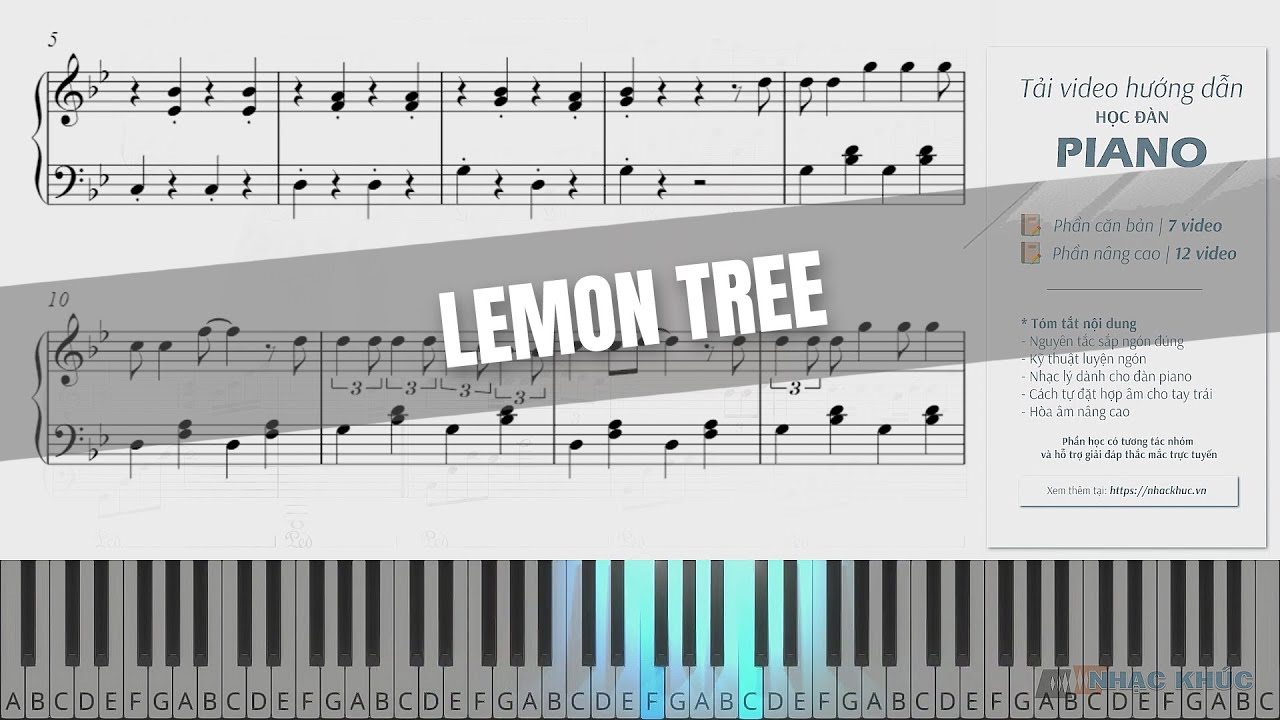 LEMON TREE | piano #sheetmusic - YouTube