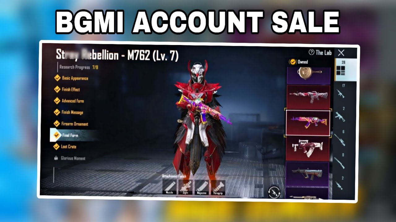 BGMI ACCOUNT SALE WITH BLOOD RAVEN X'SUTE BGMI UPGRADE M416 GLACIER 😱 ...