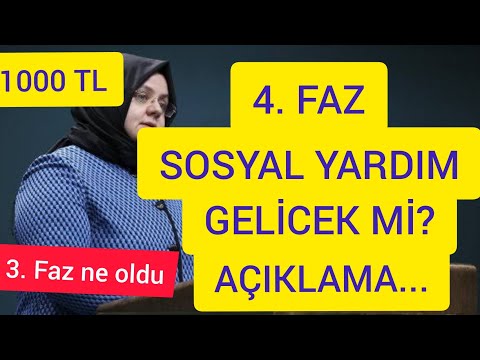 Pandemi Sosyal Destek 4.FAZ Olucak mı? 1000 TL yardım SON DAKİKA!!! .