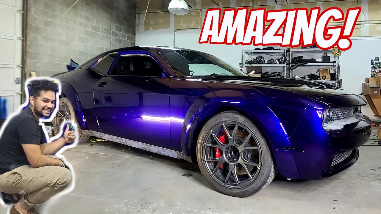 My Hellcat gets the WORLDS craziest paint job! LOOKS AMAZING! - YouTube