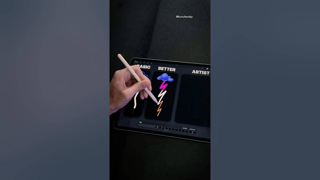 How to animate lightning in Procreate 😱⚡️ #procreate #animation - YouTube