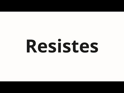 Resistes nasıl telaffuz edilir