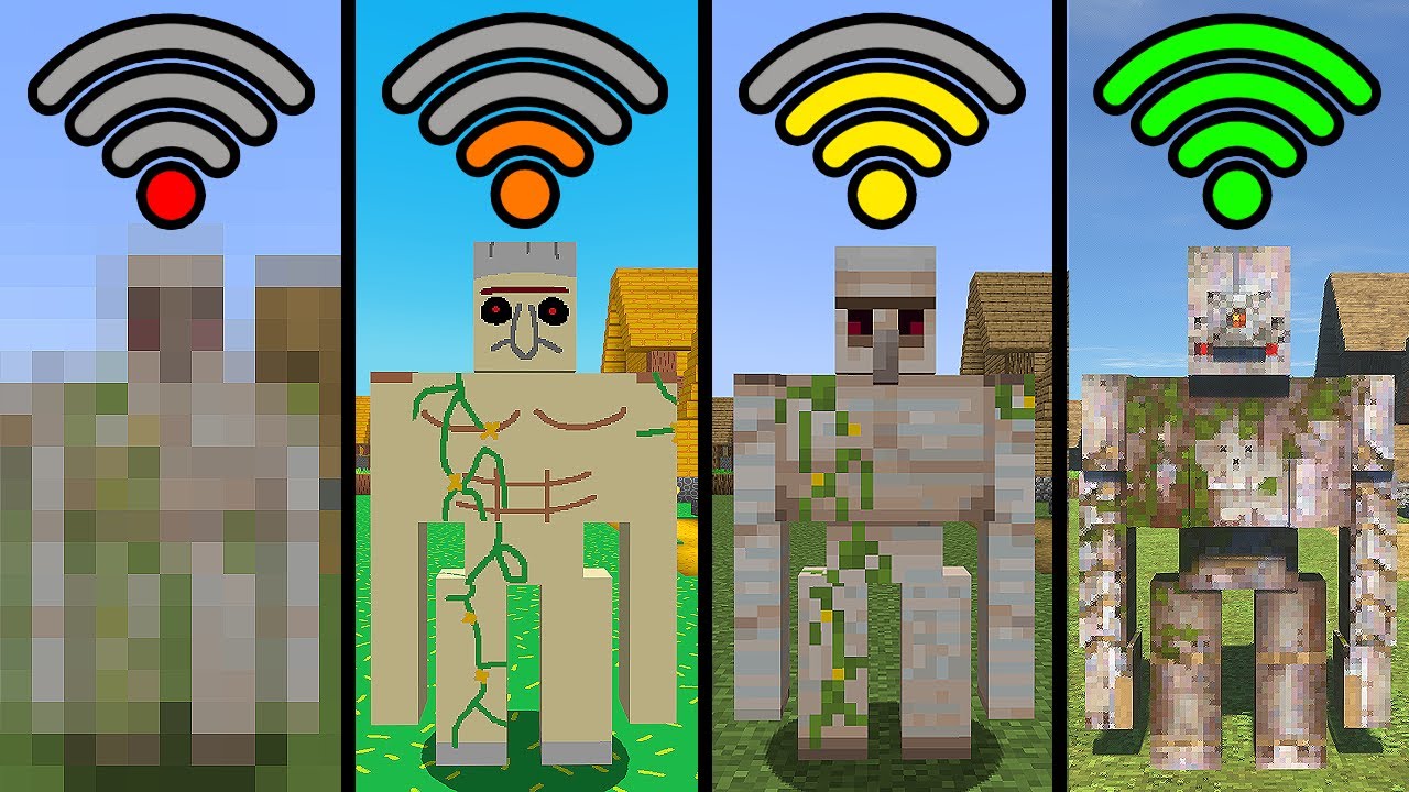 iron golem in different Wi-Fi - YouTube