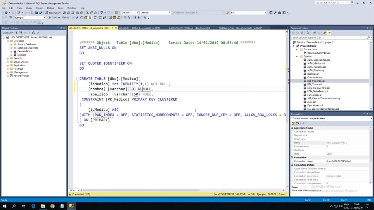 Curso completo SQL server Crear una tabla en SQL server 4 - YouTube