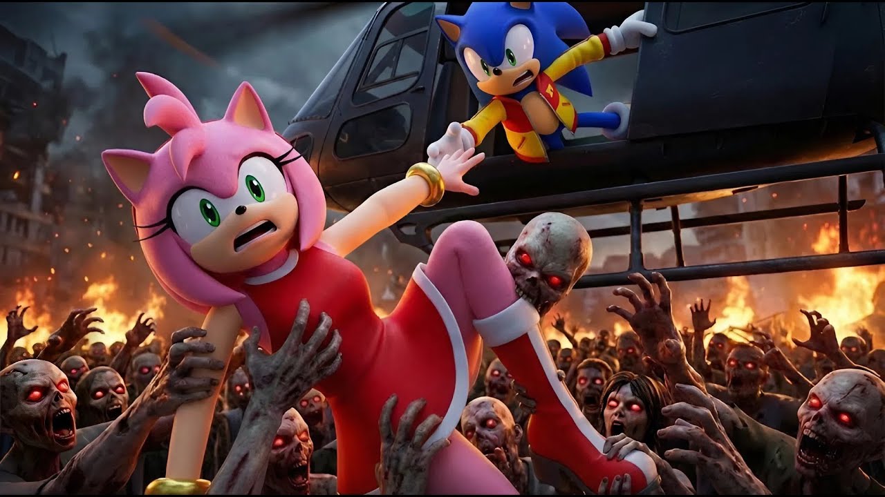 Last Desperate Rescue Attempt 🔥🦔 Amy Falls As Sonic Reaches Through ...