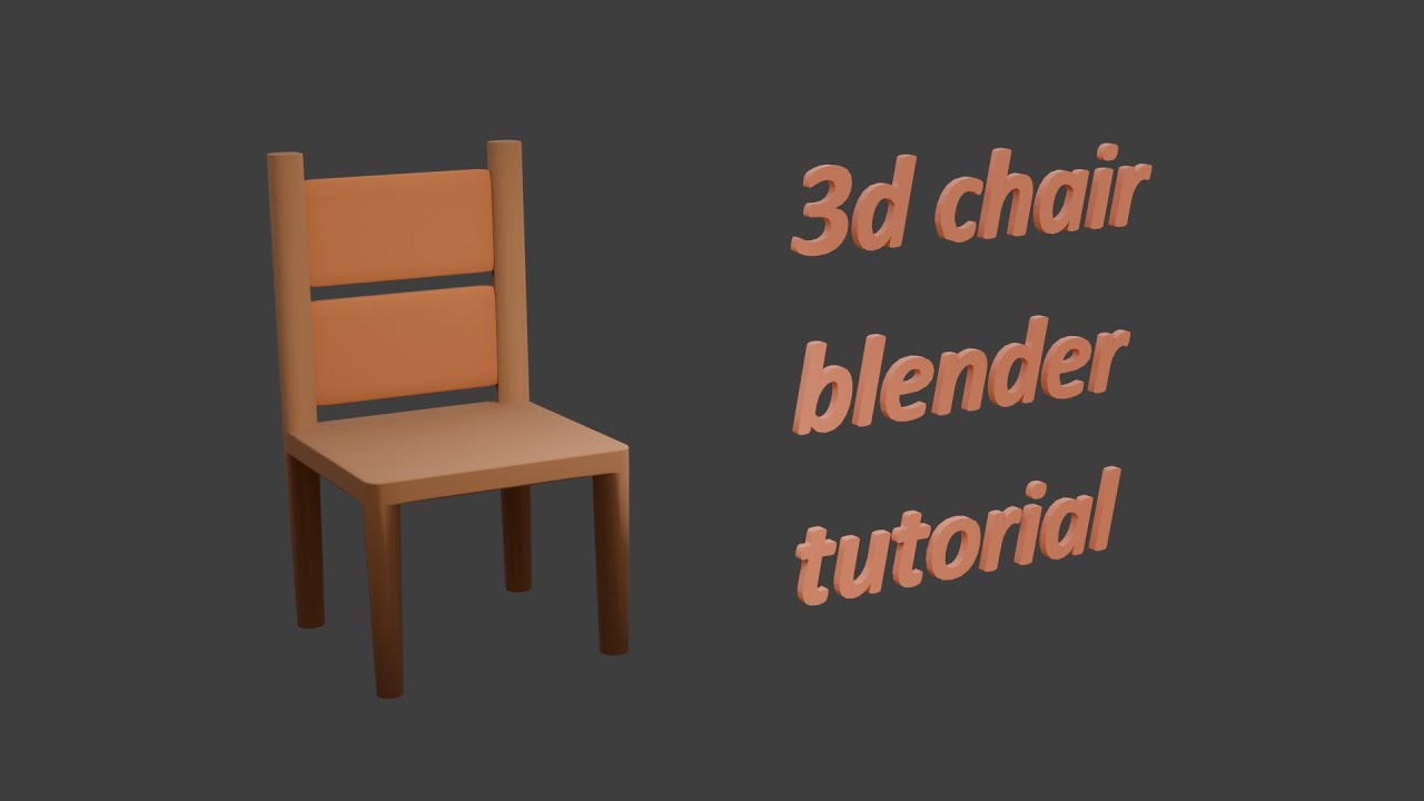 Blender Tutorial | Create a basic chair in blender under 5 minutes ...