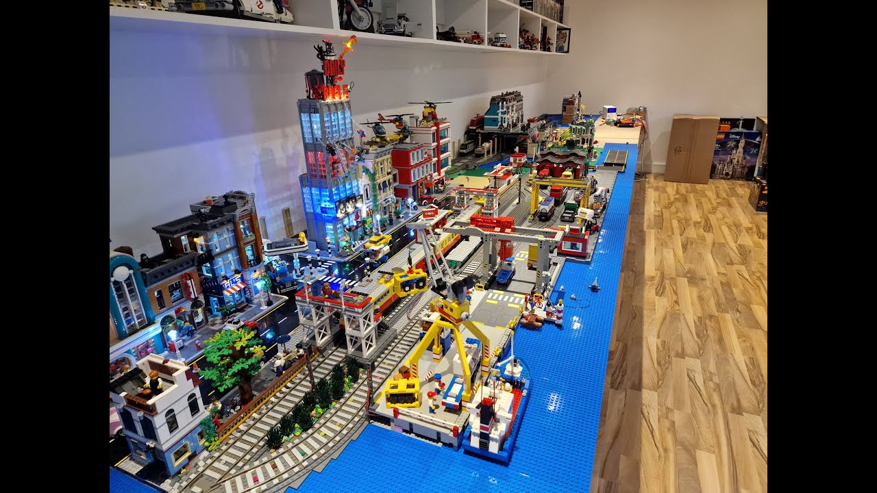 HUGE Lego City Room Tour 01 - Complete Tour of the Lego Room with ...
