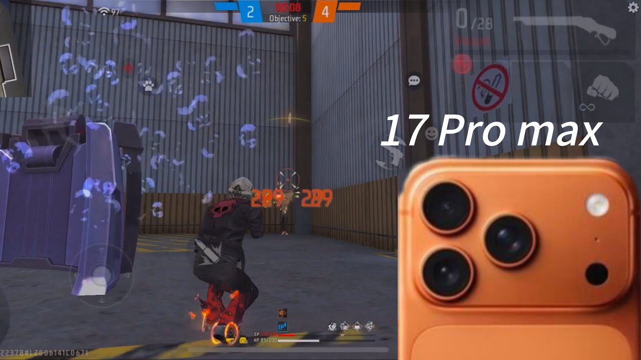 iPhone 17 pro max free fire max clip | free fire gameplay test in ...