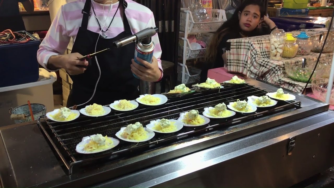 🔥🔥🔥 Torched Cheese Scallops • Cheese Oysters (烤扇貝 | 烤牡蛎) / Thai Street ...