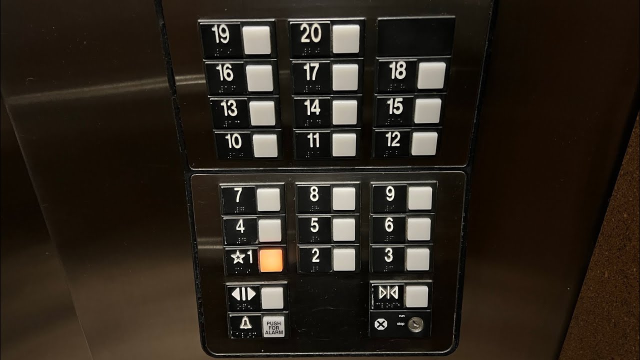 High Rise Otis Series 1 Elevators - The Courtyard Marriott Hotel - Fort ...