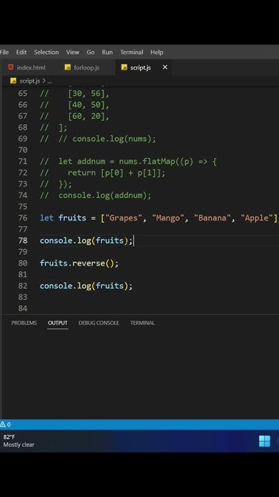 Reverse Method in JavaScript #javascript #programming #coding #html #react #viral #shorts - YouTube
