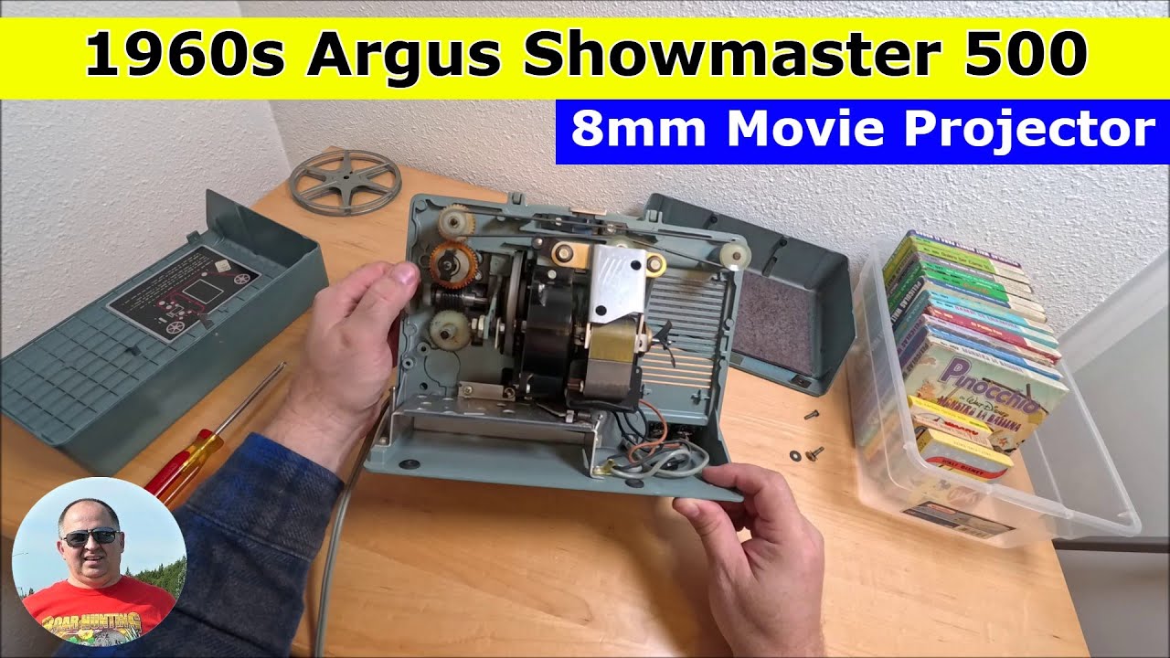 Argus Showmaster 500 Movie Projector 8mm how to remove back cover - YouTube