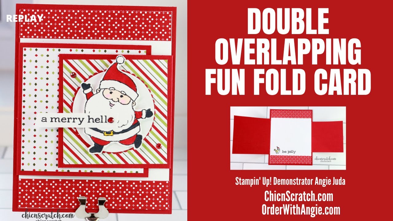 Double Overlapping Fun Fold Card - YouTube