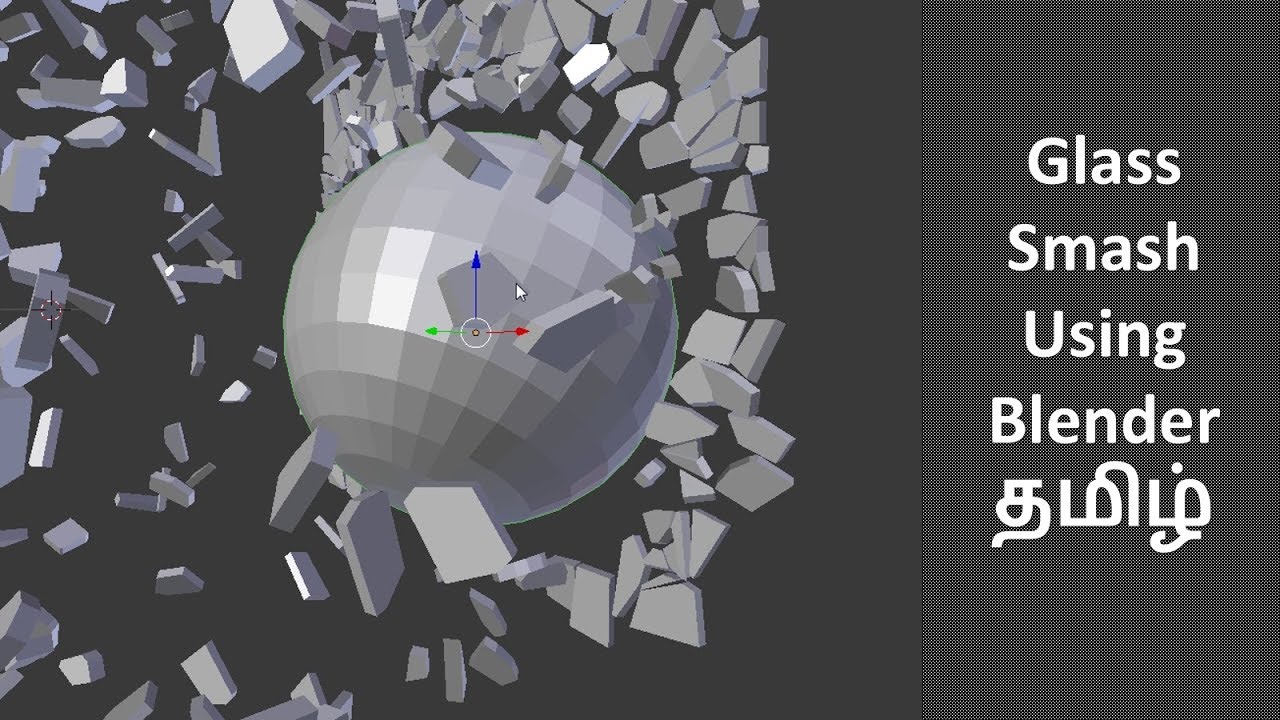 Glass Smash Animation Using Blender Tamil Tamil Tutorial - YouTube