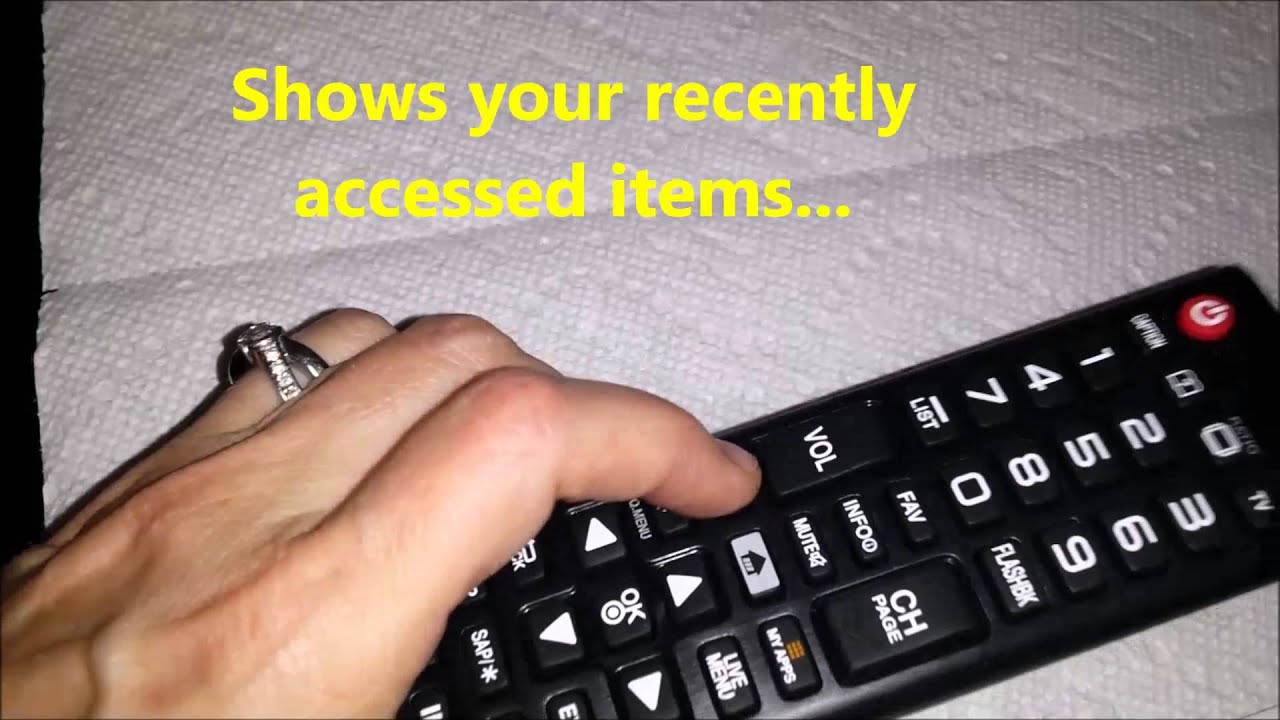 LG 60UF7300 LED TV Remote Control Overview - YouTube