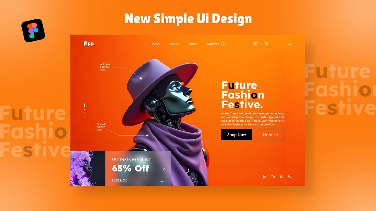 Futuristic Fashion E-Commerce Website UI Design: Advanced Figma ...