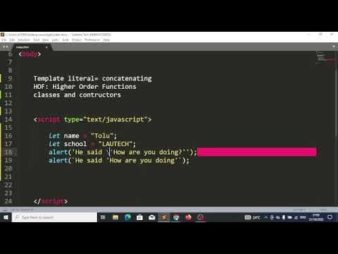 JS Template literal and higher order function - YouTube