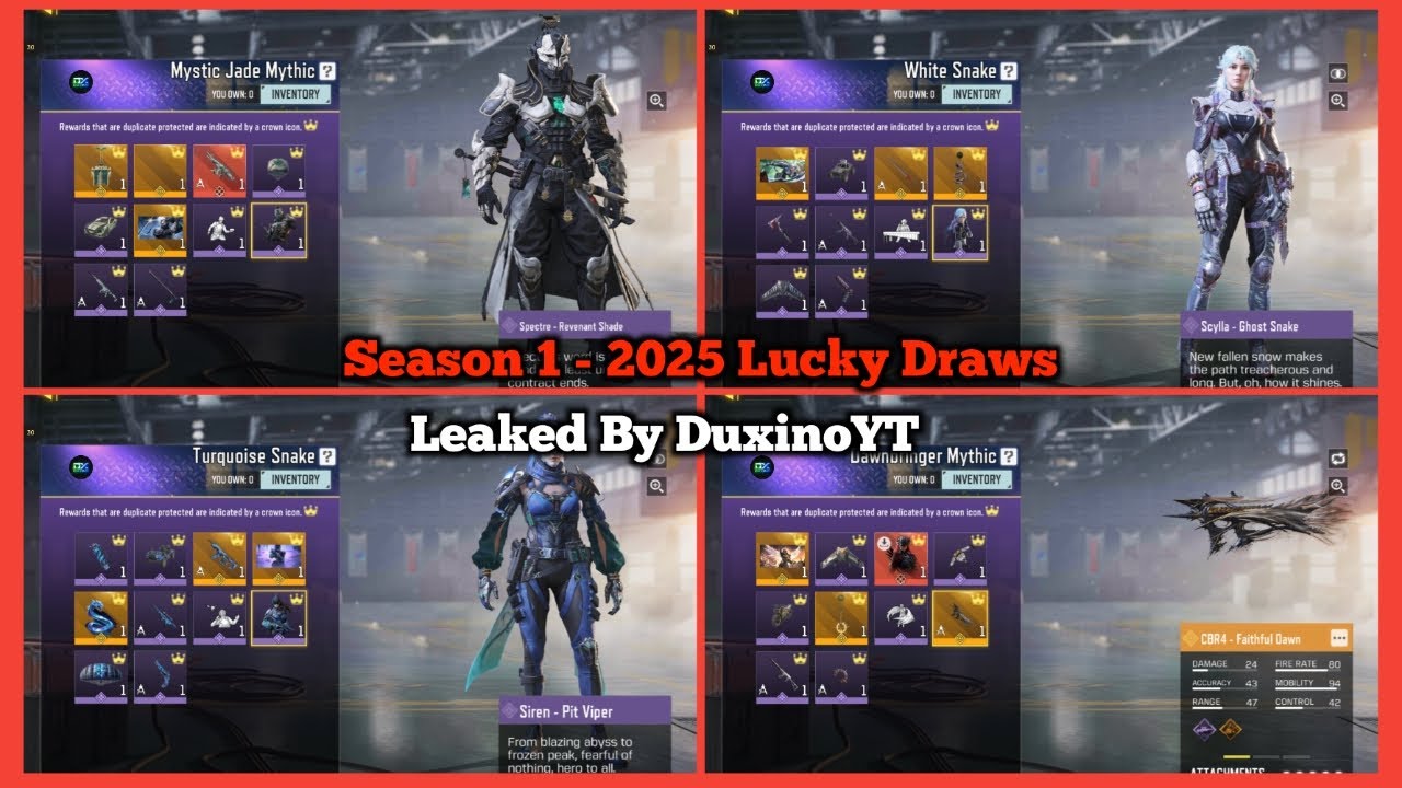 Season 1 - 2025 Lucky Draws - S1 Leaks CODM - YouTube