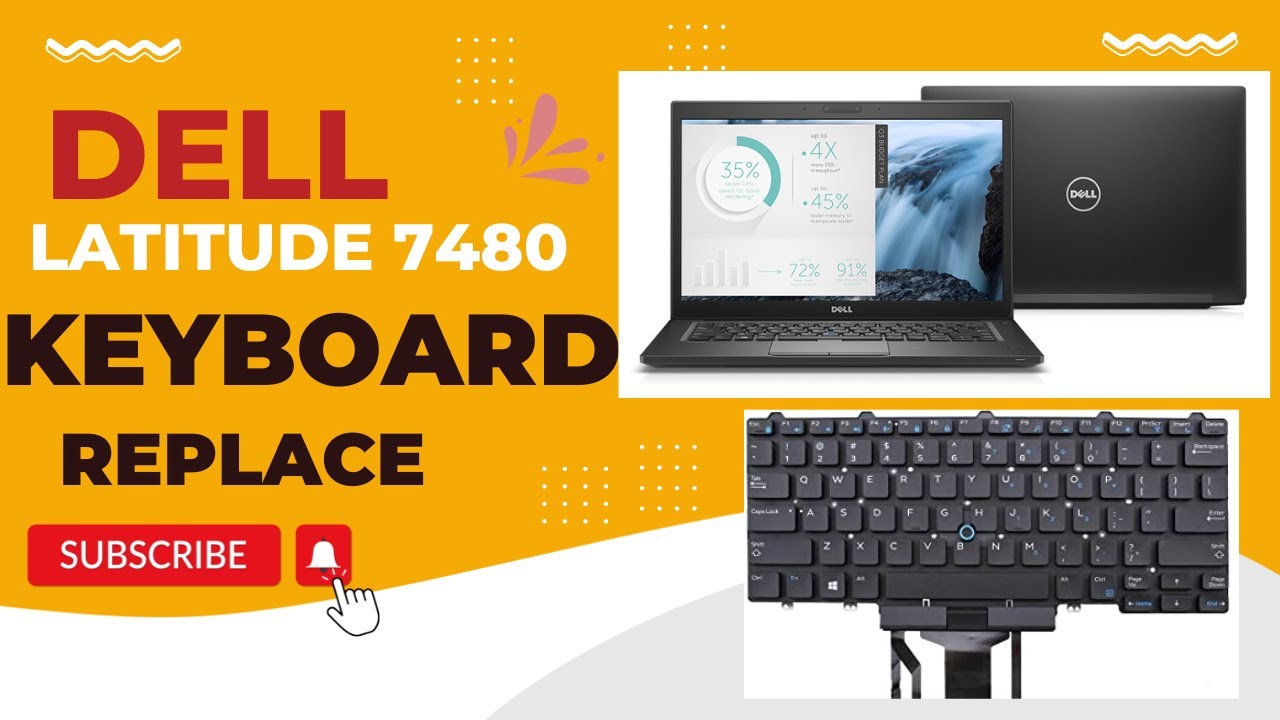 how to replace laptop keyboard #dell latitude 7480 - YouTube