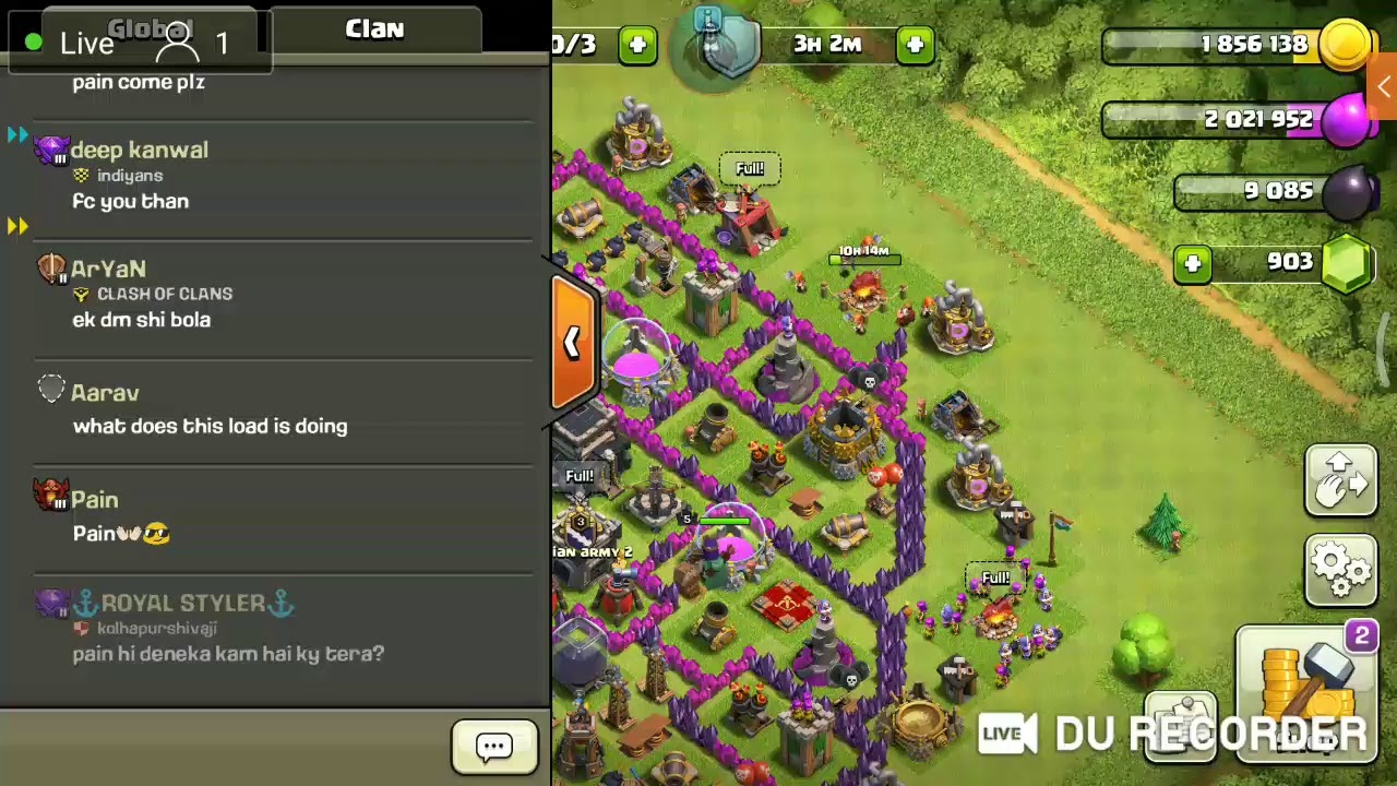 CLASH OF CLANS LIVE visit your base [hind and english] with coc master ...