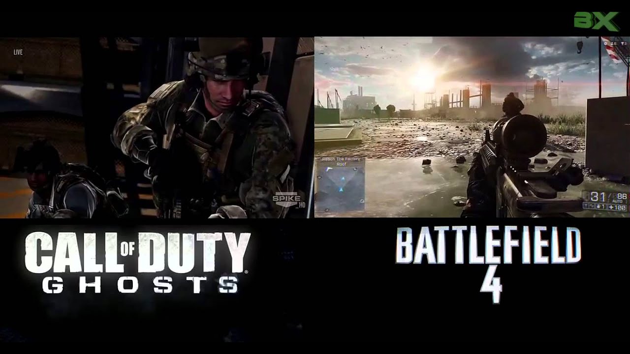 Call Of Duty Ghosts Vs Battlefield 4 • Comparação Grafica - YouTube