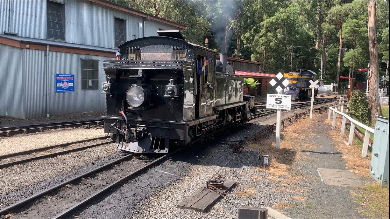 Puffing Billy Couples Up to the NBHC & NBH Passenger Cars at Belgrave ...