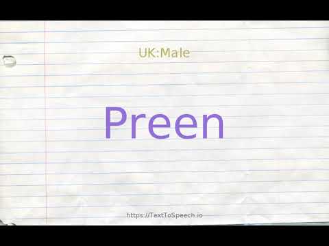 How to pronounce preen - YouTube