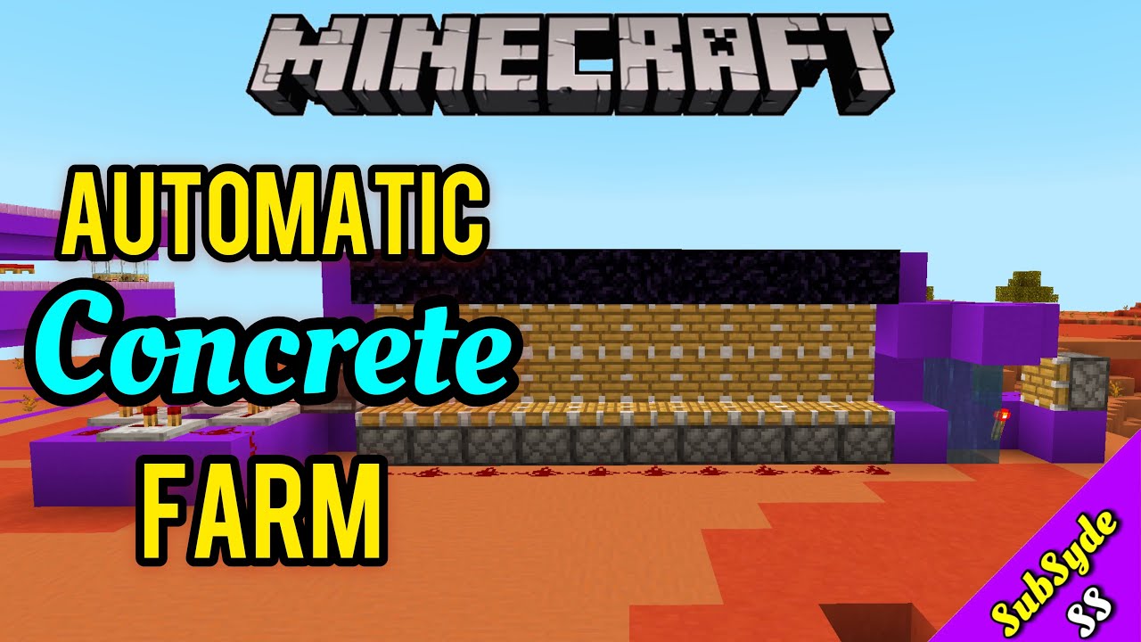 AUTOMATIC CONCRETE FARM TUTORIAL | Minecraft Bedrock 1.16 - YouTube