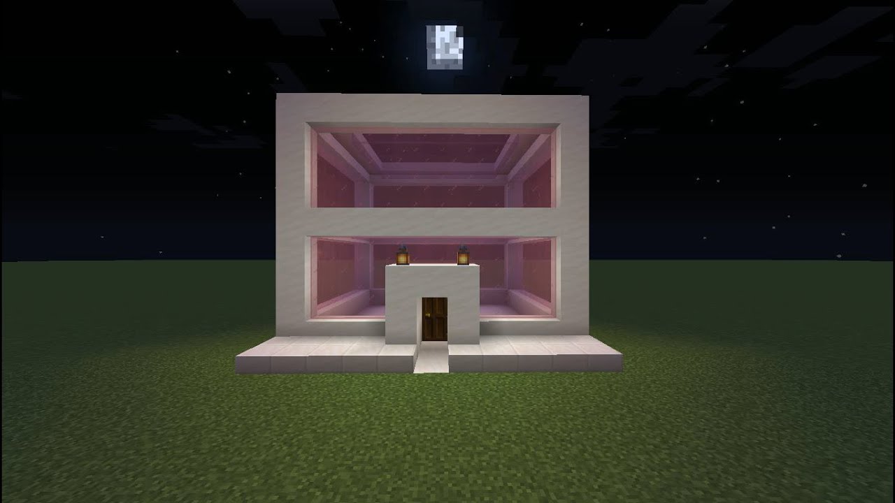 Minecraft: How To Build A Pink Modern House Tutorial (#14) - YouTube