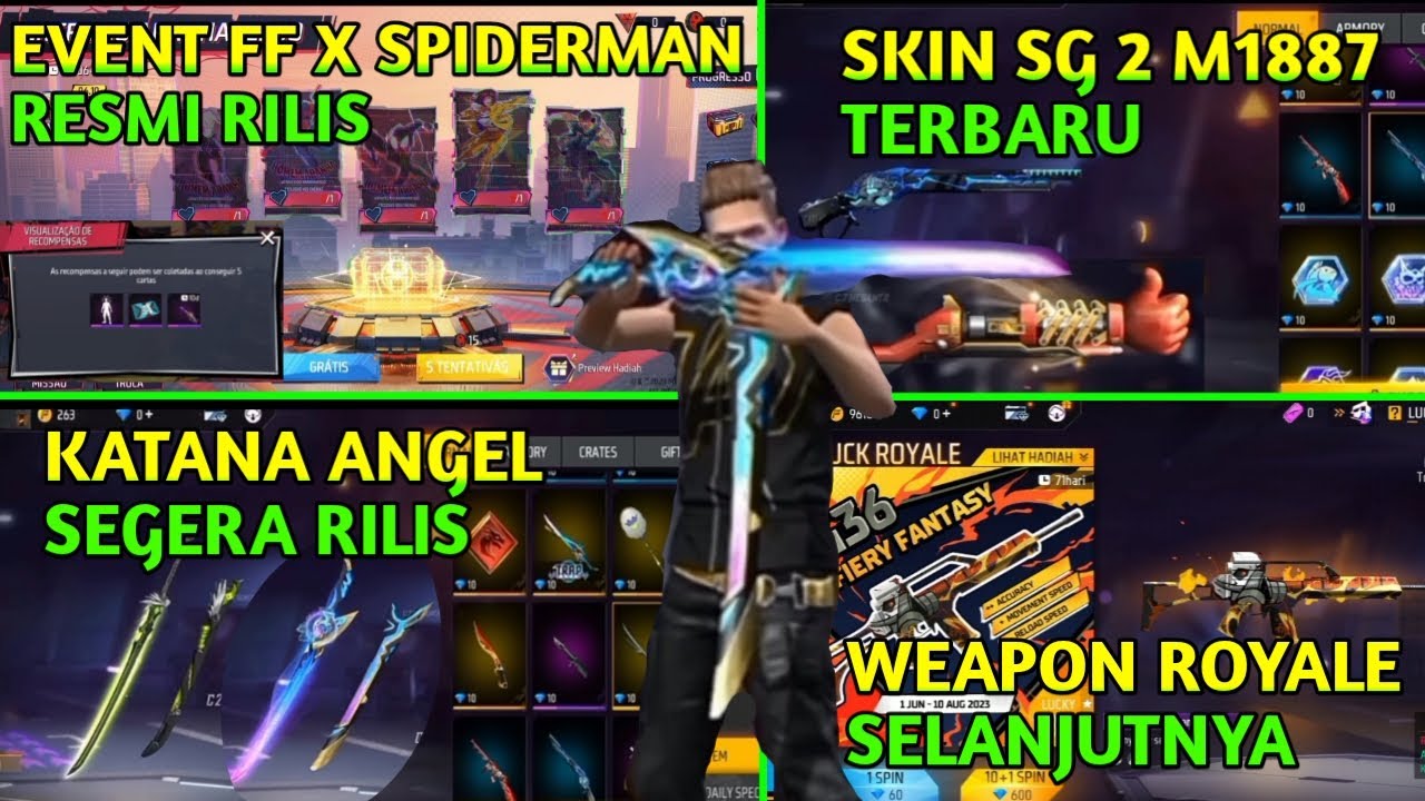 BOCORAN FF, EVENT SELANJUTNYA, SG 2 M1887 TERBARU, EVENT FF X SPIDER ...
