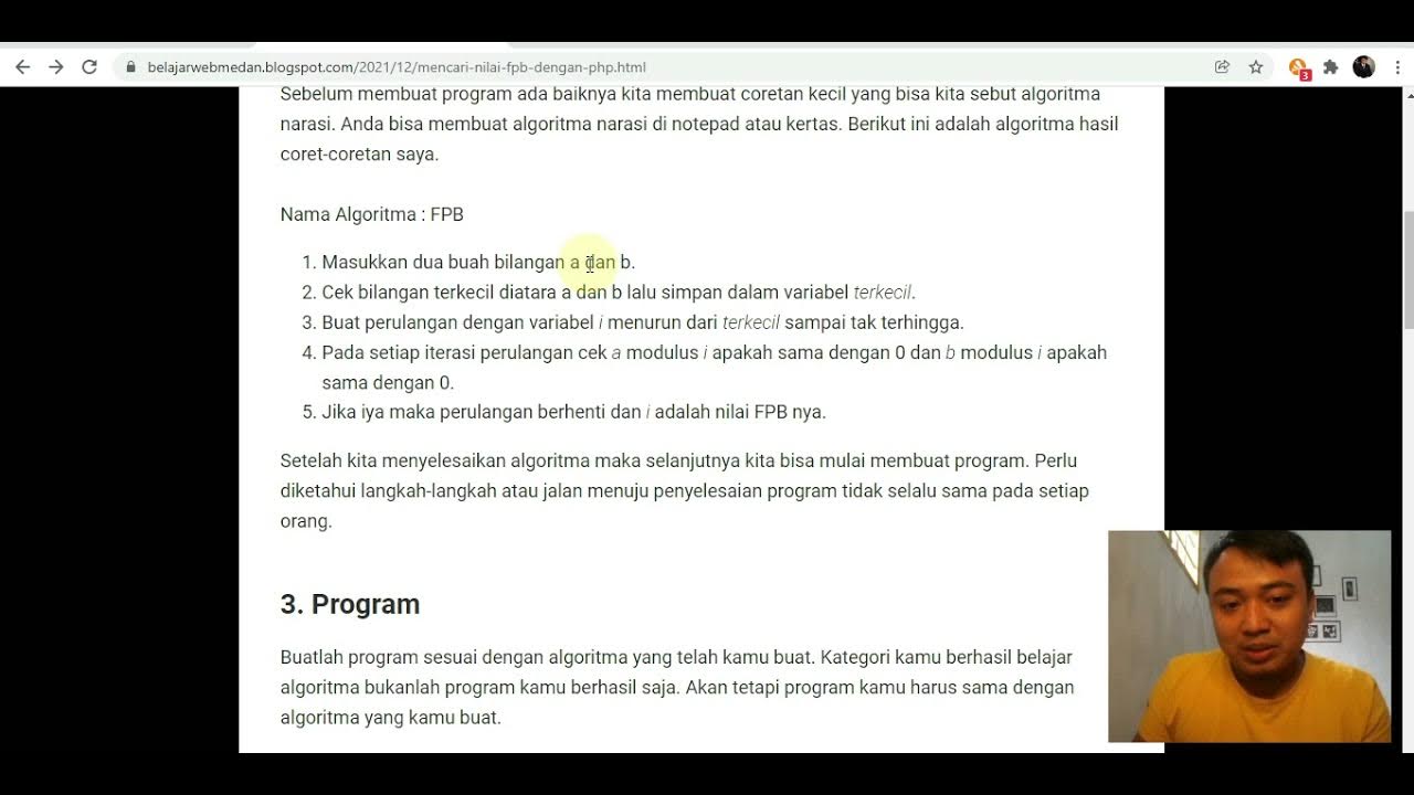 Algoritma Mencari FPB Dengan PHP - YouTube