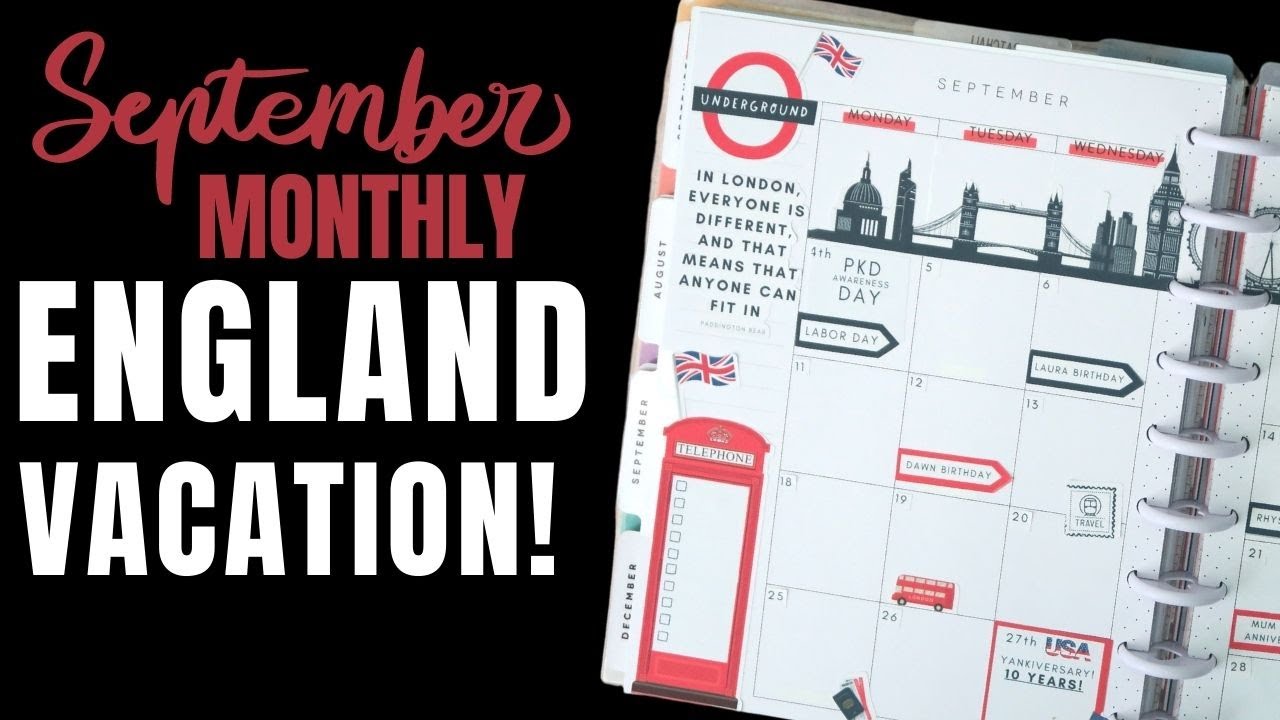 September Monthly Spread Canva Printable Stickers - Happy Planner ...