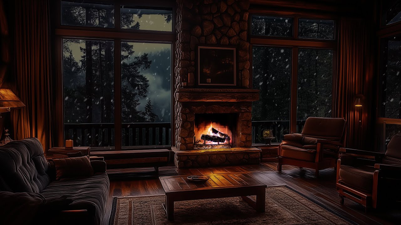 Cozy Winter with Fireplace Sounds To Create A Romantic And Cozy Sleep ...