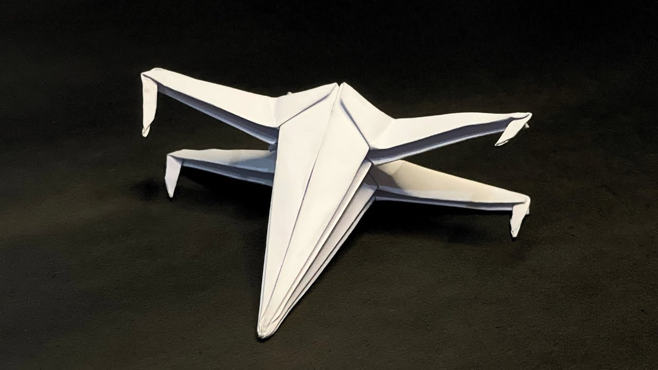 Star Wars X-wing Fighter Origami Tutorial | How to make skywalker plane ...