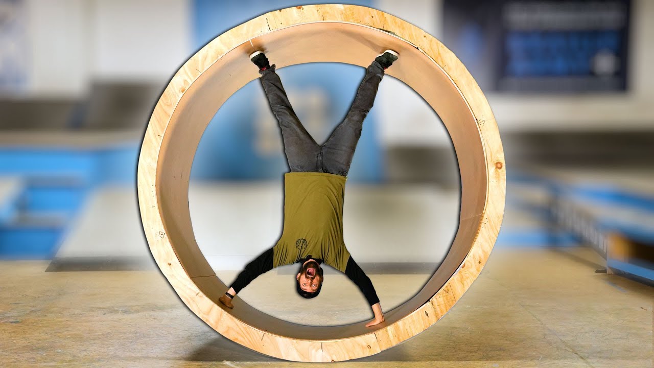 WE BUILT A HUMAN SIZED SKATE WHEEL! - YouTube