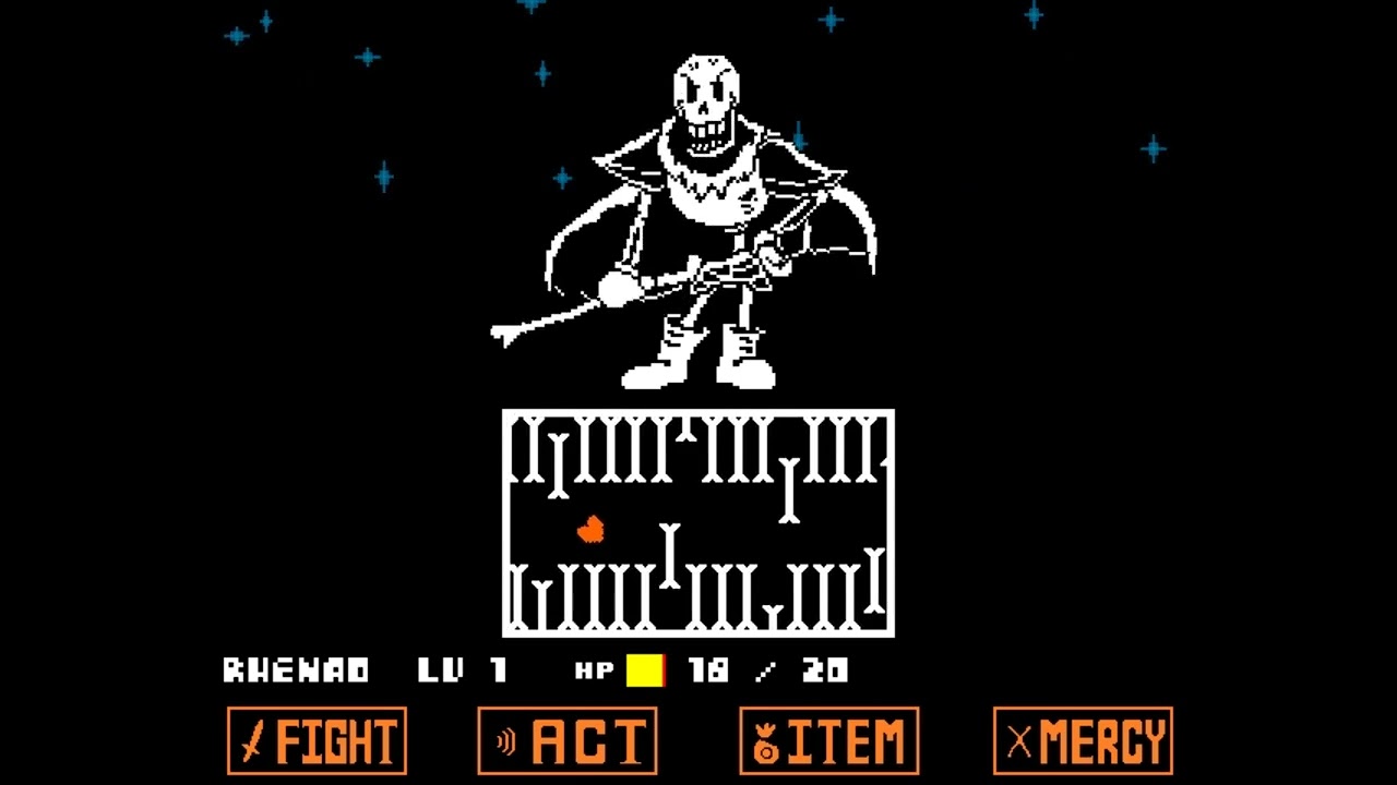 [unitale,CYF] Royal Guard Papyrus battle! [undertale fangame] - YouTube