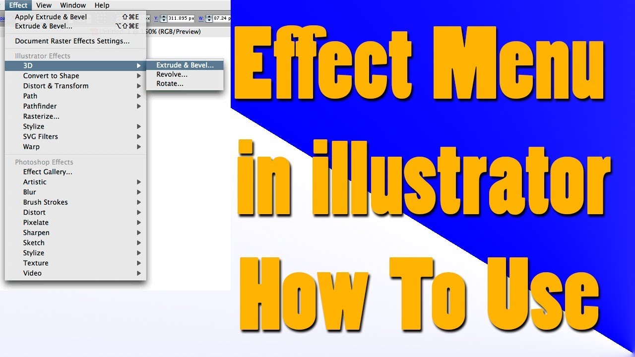How To Use Effect Menu Bar In Illustrator YouTube How To Use Effect Menu Bar In Illustrator YouTube