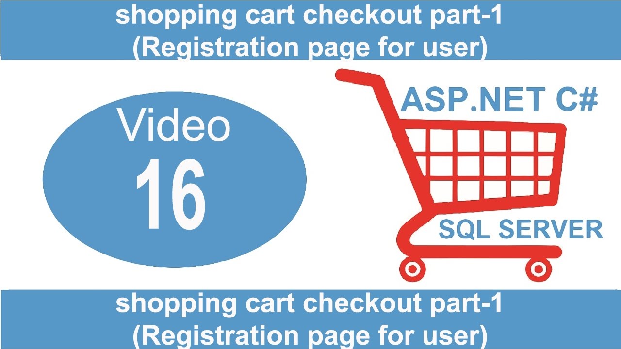 shopping cart checkout part 1 Registration Page - YouTube